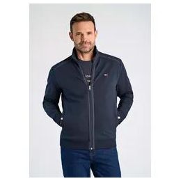 Strickjacke Bison "Cardigan Comfort Fit", Herren, Gr. XL, blau (navy), Obermaterial: 77% Baumwolle, 18% Polyester, 5% Elasthan, Strickjacken Strickjacke