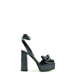 Giuseppe Zanotti Sandalen - Glossy Black Leather Sandals With Heel - Gr. 36 (EU) - in Grau - f&uuml;r Damen