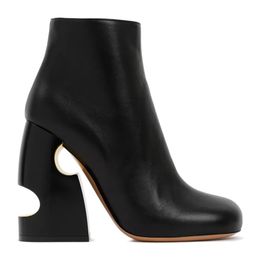 Off-White Stiefel - Black Pop Bulky Nappa Ankle Boot - Gr. 36 (EU) - in Schwarz - f&uuml;r Damen