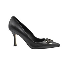 TWINSET Twin-Set Hohe Schuhe - Pointed Toe Pumps With Buckle Accent - Gr. 40 (EU) - in Schwarz - f&uuml;r Damen