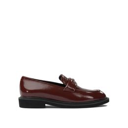 Halmanera Bordeaux Calf Leather Loafers With Contrasting Rub - Gr. 36 (EU) - in Rot
