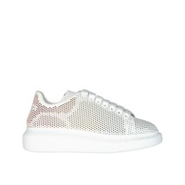 Alexander McQueen Low-Top Sneaker - Oversized Dotted Cut-Out Sneakers - Gr. 35,5 (EU) - in Wei&szlig; - f&uuml;r Damen