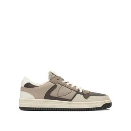 Philippe Model Low-Top Sneaker - Slip-On Low-Top Sneakers With Textured Leather Pan - Gr. 41 (EU) - in Beige - f&uuml;r Damen