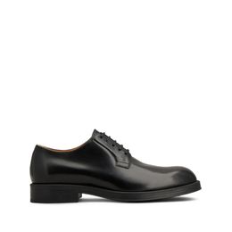 Tod's Low Black Calfskin Lace-Up Shoes - Gr. 10 - in Schwarz