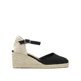 Castaner Closed-Toe Espadrilles With Jute Wedge - Gr. 38 (EU) - in Schwarz