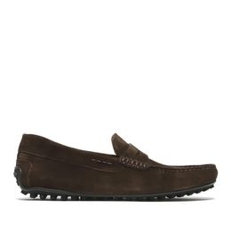 Rossano Bisconti Loafer - Moccasin In Soft Ebony Suede - Gr. 43 (EU) - in Braun - f&uuml;r Damen
