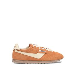 Autry Low-Top Sneaker - Warm Orange Suede And Leather Sneakers - Gr. 44 (EU) - in Orange - f&uuml;r Damen