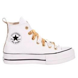 Converse Low-Top Sneaker - White, Gold Platform Sneakers - Gr. 40 (EU) - in Wei&szlig; - f&uuml;r Damen