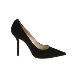 Jimmy Choo Hohe Schuhe - Pointed Toe Black Leather Pumps - Gr. 40 (EU) - in Schwarz - f&uuml;r Damen