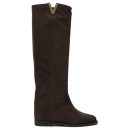 Via Roma 15 Stiefel - Brown Leather Ankle Boots With Minimalist Design - Gr. 37,5 (EU) - in Braun - f&uuml;r Damen