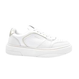 Voile Blanche Low-Top Sneaker - Platinum White Sneakers With Metallic Accent - Gr. 37 (EU) - in Wei&szlig; - f&uuml;r Damen