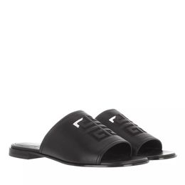 Givenchy Slipper & Pantoletten - 4G Flat Sandals Leather - Gr. 37 (EU) - in Schwarz - f&uuml;r Damen