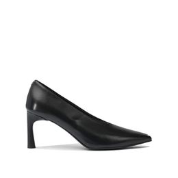 Halmanera Hohe Schuhe - Pointed Toe Heeled Shoes In Polished Calf Leather - Gr. 39 (EU) - in Schwarz - f&uuml;r Damen