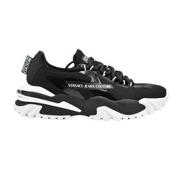 Versace Low-Top Sneaker - Black And White Leather Sneakers - Gr. 41 (EU) - in Schwarz - f&uuml;r Damen