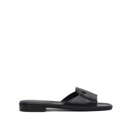 Jimmy Choo Sandalen - Black Leather And Rubber Sandals - Gr. 36,5 (EU) - in Schwarz - f&uuml;r Damen