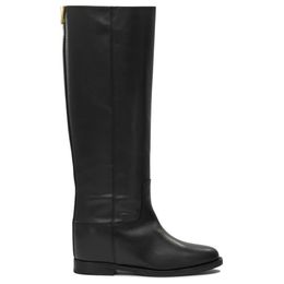 Via Roma 15 Stiefel - Tall Black Leather Ankle Boots - Gr. 36 (EU) - in Schwarz - f&uuml;r Damen