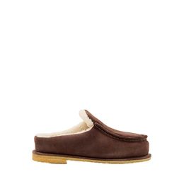 J.W.Anderson Slipper & Pantoletten - Brown Suede Mules With Cozy Fur Interior And Embos - Gr. 36 (EU) - in Braun - f&uuml;r Damen