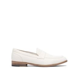 Leather Loafers With Subtle Stitched Detail - Gr. 38 (EU) - in Wei&szlig;
