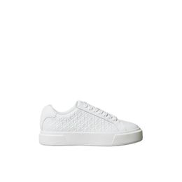Calvin Klein Low-Top Sneaker - Low-Top Sneakers With Embossed Geometric Pattern - Gr. 37 (EU) - in Wei&szlig; - f&uuml;r Damen