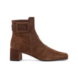 Roger Vivier Stiefel - Brown Suede Ankle Boots - Gr. 38 (EU) - in Braun - f&uuml;r Damen