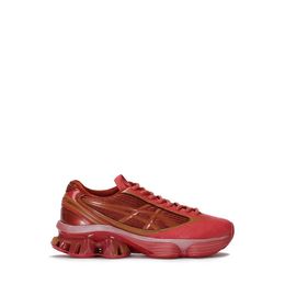 asics Low-Top Sneaker - Us6-S Gel-Kinetic Fluent Sneakers - Gr. 4_5 - in Rot - f&uuml;r Damen