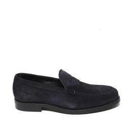 Rossano Bisconti Loafer - Moccasin With Mask In Soft Blue Suede - Gr. 44 (EU) - in Blau - f&uuml;r Damen
