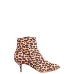 POLLY PLUME Stiefel - Multicolor Leopard Print Ankle Boots - Gr. 37 (EU) - in Braun - f&uuml;r Damen