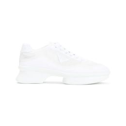 Prada Low-Top Sneaker - Chunky Sole Sneakers With Breathable Mesh Upper - Gr. 38 (EU) - in Wei&szlig; - f&uuml;r Damen
