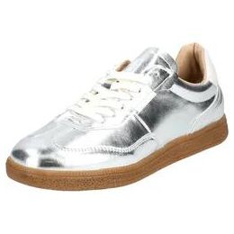 Sneaker Steve Madden "Steve Madden Sneaker Lederimitat", Damen, Gr. 39, silber, Lederimitat, Schuhe Sneaker
