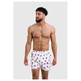 Lousy Livin Underwear Boxershorts LOUSY LIVIN "Rose & Valentines", Herren, Gr. L, wei&szlig;, 100% Baumwolle, Unterhosen, im praktischen 2er-Pack