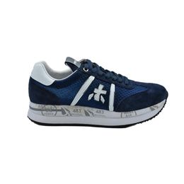 Premiata Low-Top Sneaker - Low-Top Sneakers With Textured Upper And Design - Gr. 37 (EU) - in Blau - f&uuml;r Damen