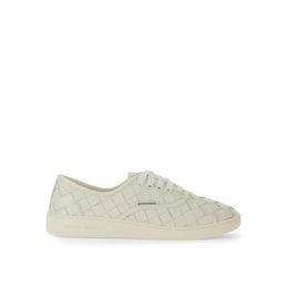 Bottega Veneta Low-Top Sneaker - Woven Leather Sneakers - Gr. 39 (EU) - in Wei&szlig; - f&uuml;r Damen