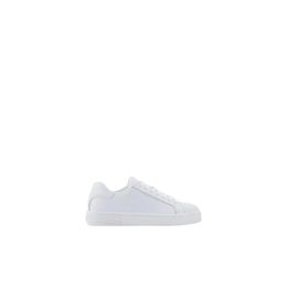 Armani Exchange Low-Top Sneaker - Lace-Up Sneakers With Minimalist Design In Cowhide - Gr. 37 (EU) - in Wei&szlig; - f&uuml;r Damen