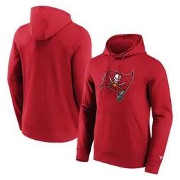 Kapuzenpullover Fanatics "Fanatics Hoodie Tampa Bay Buccaneers Primary Logo Graphic", Damen, Gr. L, rot, 80% Baumwolle, 20% Polyester, Pullover Kapuzenpullover