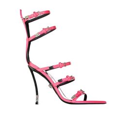 Versace Sandalen - Pin-Point Sandals - Gr. 37,5 (EU) - in Rosa - f&uuml;r Damen