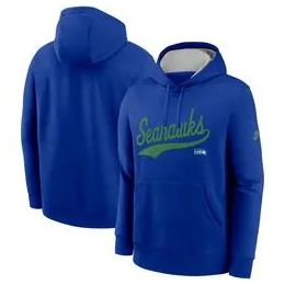 Kapuzenpullover Nike "Nike Hoodie Seattle Seahawks Nike Club Fleece", Damen, Gr. L, blau, 82% Baumwolle, 18% Polyester, Pullover Kapuzenpullover