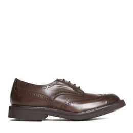 Tricker's Mens Espresso Burnished Derby Brogues - Gr. 9_5 - in Grau