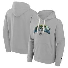 Kapuzenpullover Fanatics "Fanatics Hoodie Miami Dolphins Gradient Fleece", Damen, Gr. M, grau, 100% Baumwolle, Pullover Kapuzenpullover