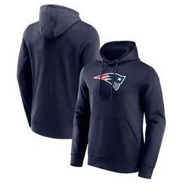 Kapuzenpullover Fanatics "Fanatics Hoodie New England Patriots Primary Logo Graphic", Damen, Gr. L, blau, 80% Baumwolle, 20% Polyester, Pullover Kapuzenpullover