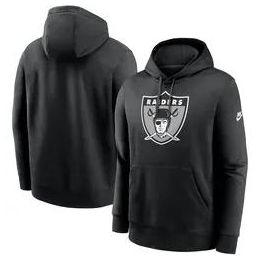 Kapuzenpullover Nike "Nike Hoodie Las Vegas Raiders Nike Club Fleece", Damen, Gr. L, schwarz, 80% Baumwolle, 20% Polyester, Pullover Kapuzenpullover