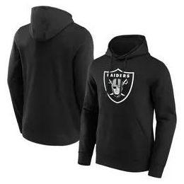 Kapuzenpullover Fanatics "Fanatics Hoodie Las Vegas Raiders Primary Logo Graphic", Damen, Gr. L, schwarz, 80% Baumwolle, 20% Polyester, Pullover Kapuzenpullover