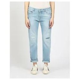 Boyfriend-Jeans Gang "Gang Jeans Boyfriend 94NADIA CROPPED", Damen, Gr. 28, blau (denim blau), Stoff, 92% Baumwolle, 2% Elasthan, 6% Polyester, Jeans