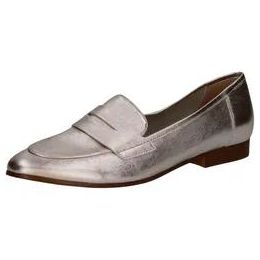 Slipper Caprice "Caprice Slipper Leder", Damen, Gr. 37,5, metallic, Leder, Schuhe Slipper