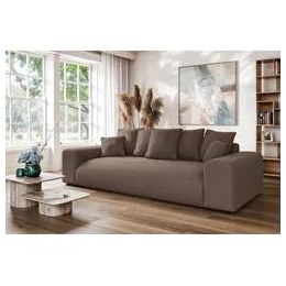 Big-Sofa Home Affaire "LAKESIDE 3-Sitzer Schlafsofa mit Bettkasten, Breite 256,5 cm", braun, B:256,5cm H:82cm T:122cm, 100% Polyester, Sofas, Big-Sofa, Liegefl&auml;che 168,5x195 cm, hoher Sitzkomfort, Ma&szlig;e B/T/H: 256/122/82cm