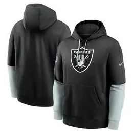 Kapuzenpullover Nike "Nike Hoodie Las Vegas Raiders Nike Club Team Issue", Damen, Gr. L, schwarz, 80% Baumwolle, 20% Polyester, Pullover Kapuzenpullover