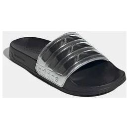 Badesandale Adidas SPORTSWEAR "ADILETTE SHOWER SLIDES", Herren, Gr. 42, silber (core schwarz, silber metallic, silber metallic), Synthetik, Schuhe, Badelatschen