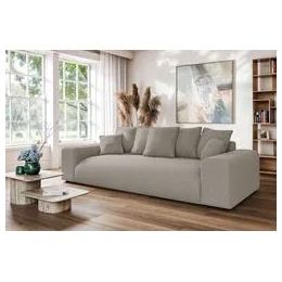 Big-Sofa Home Affaire "LAKESIDE 3-Sitzer Schlafsofa mit Bettkasten, Breite 256,5 cm", beige, B:256,5cm H:82cm T:122cm, 100% Polyester, Sofas, Big-Sofa, Liegefl&auml;che 168,5x195 cm, hoher Sitzkomfort, Ma&szlig;e B/T/H: 256/122/82cm