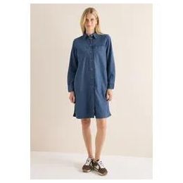 Jeanskleid Cecil, Damen, Gr. S (38), US-Gr&ouml;&szlig;en, blau (mid blau wash), Jeans, 58% Lyocell, 42% Baumwolle, unifarben, normal knielang, V-Ausschnitt, B&uuml;ndchen, Kleider, mit Knopfleiste