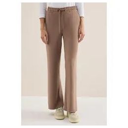 Culotte Cecil, Damen, Gr. S, L&auml;nge 30, natural taupe, Web, 77% Baumwolle, 20% Polyester, 3% Elasthan, unifarben, loose fit lang, Hosen Culotte, High Waist