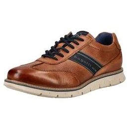 Sneaker Bugatti "Bugatti Sneaker Nappaleder", Herren, Gr. 43, braun (cognac), Nappaleder, Schuhe Sneaker